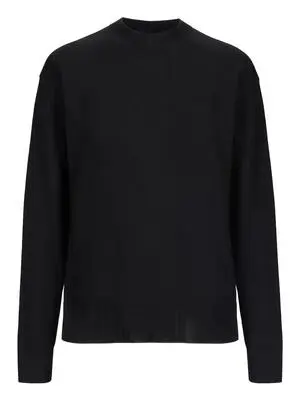 LANEUS Ribbed-knit Sweater - Black