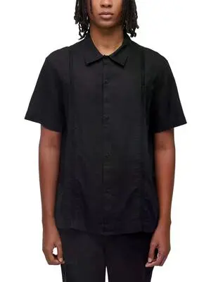 OSKLEN Linen Panelled Shirt - Black