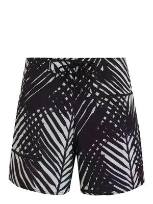 OSKLEN Palm Tree-print Swim Shorts - Black
