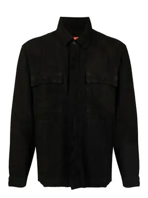 OSKLEN Logo-patch Cotton Shirt - Black