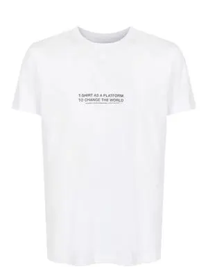 OSKLEN Text-print Cotton T-shirt - White