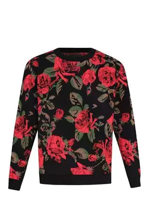 OSKLEN Floral Sweater - Black