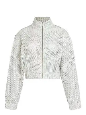 OSKLEN Micro-perforated Leather Bomber Jacket - White