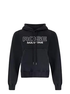 Martine Rose Logo-print Hoodie - Black