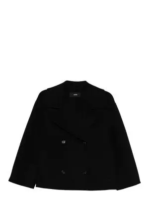 ARMA Double-breasted Coat - Black