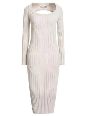 HAVEONE Midi Ribbed-knit Bodycon Dress - White