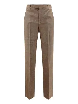 MAISON MARGIELA Virgin Wool Trousers - Brown