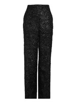 Fabiana Filippi Wide-leg Pants With Fringe Detailing - Black