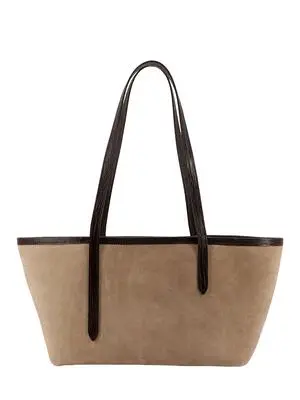 ATP ATELIER Gaiba Suede Shoulder Bag - Beige
