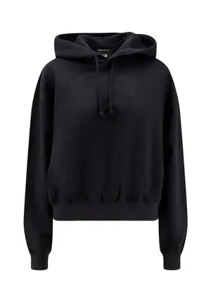 ADIDAS Y-3 Y-3 Cotton And Recycled Polyester Cropped Sweatshirt - Black