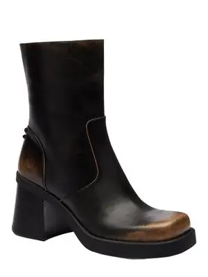 COACH Sculpted C Bootie In Loved Leather - Black