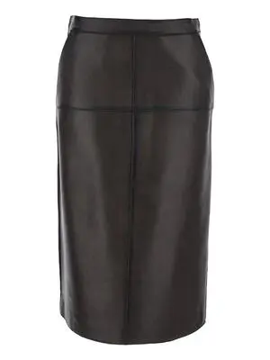 P.a.r.o.s.h Leather Skirt - Brown