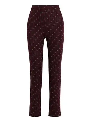 Diane Von Furstenberg Tavolara Jacquard-woven Skinny Pants - Plum
