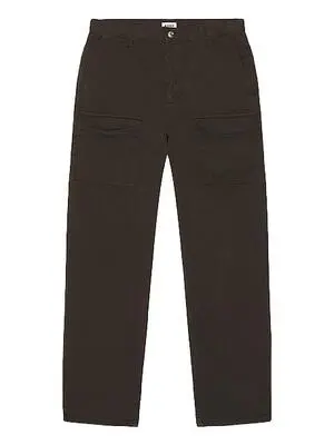 ASHER Cargo Twill Pants - Brown