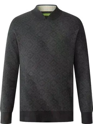 Shanghai Tang Jacquard-pattern Sweater - Grey