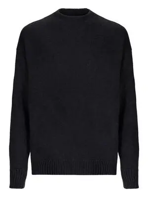 LANEUS Round-neck Sweater - Black
