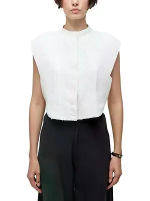 OSKLEN Textured Paneled Sleeveless Top - White