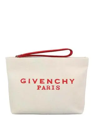 Givenchy Logo-print Clutch - Neutrals