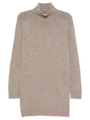 Eric Bompard Cashmere Mini Dress - Neutrals