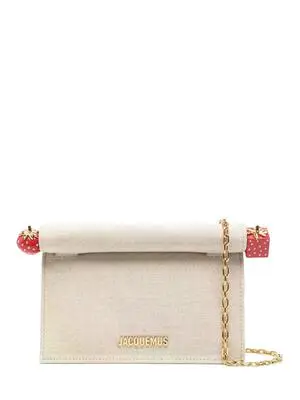 Jacquemus Strawberry Chain Clutch - Neutrals