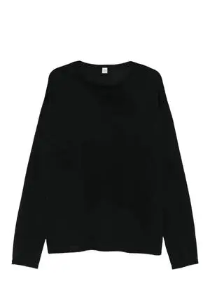 TOTEME Round-neck Sweater - Black