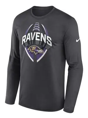 Nike Baltimore Ravens Legend Icon Dri-fit Nfl Long-sleeve T-shirt - Grey