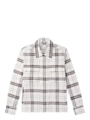 Eleventy Checked Cotton Shirt - Brown