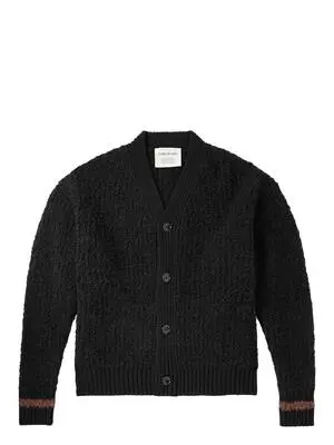 A KIND OF GUISE Ribbed-knit Virgin Wool-blend Cardigan - Black