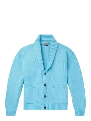 TOM FORD Shawl-collar Cashmere Cardigan - Blue