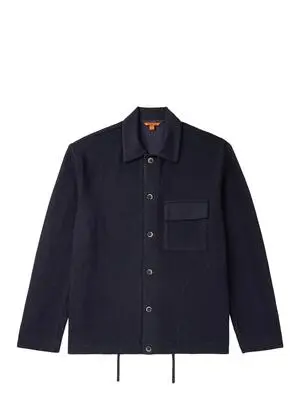 Barena Venezia Ribbed Jersey Blouson Jacket - Blue