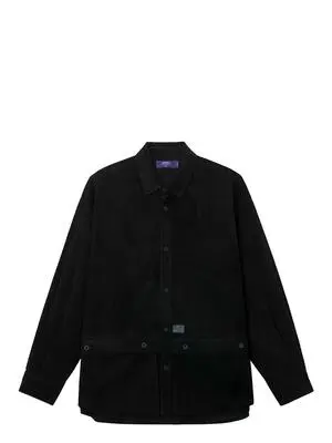 AFTERMATHS Corduroy Pocket Shirt - Black