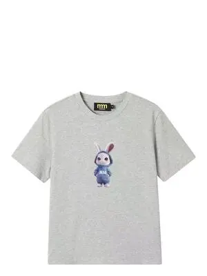 MINI CREAM Rabbit-Print Cotton Top