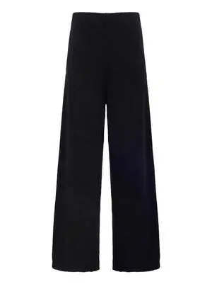 LANEUS Knitted Cashmere-blend Trousers - Black