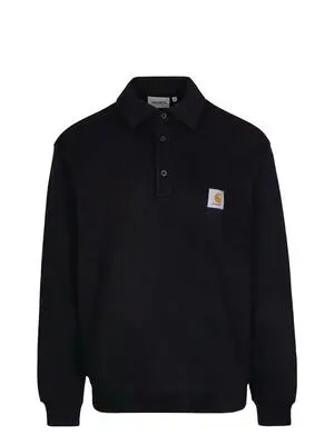 Carhartt Work In Progress Logo-patch Cotton Polo Shirt Black