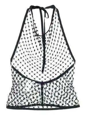 LEMAIRE Fishnet Halter Top - Blue