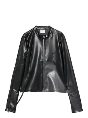 COURREGES Zip-fastening Leather Jacket - Black