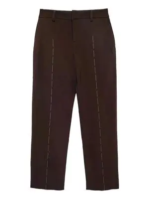 SONIA CARRASCO Stitched Front Trousers - Brown
