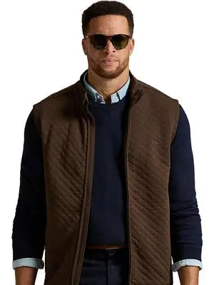 Ralph Lauren Quilted Double-knit Jersey Vest - Nutmeg Brown
