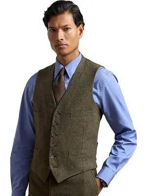 Ralph Lauren Hand-tailored Tick-weave Vest - Loden Multi