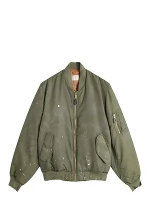 Mastercraft Union Kaiga Washed Nylon Bomber Jacket - Green