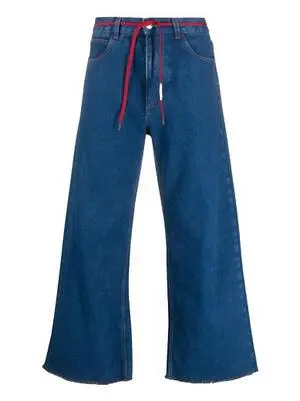 Marni Low Rise Jeans With Belt - Ocean