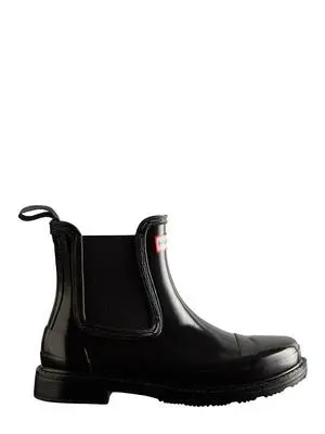 Hunter Commando Chelsea Gloss Rain Boots - Black