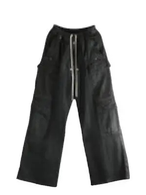 Rick Owens Double Cargo Jumbo Belas Pants - Black Wax