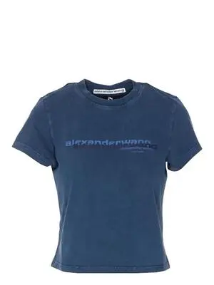 Alexander Wang Shrunken T-shirt - Washed Navy Blue