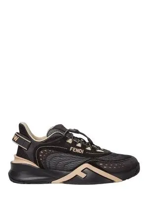 Fendi Flow Technical Low Top Sneakers - Black