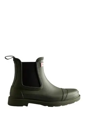 Hunter Commando Chelsea Rain Boots - Dark Olive