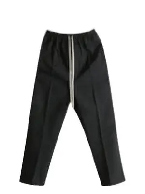 Rick Owens Drawstring Astaires Cropped Pants - Black