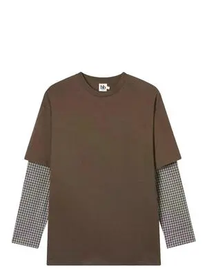 B+AB Crew-neck T-shirt - Brown