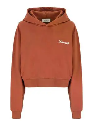 LANEUS Embroidered-logo Hoodie - Orange
