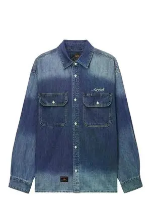 Alpha Industries Ombre-effect Denim Shirt - Blue